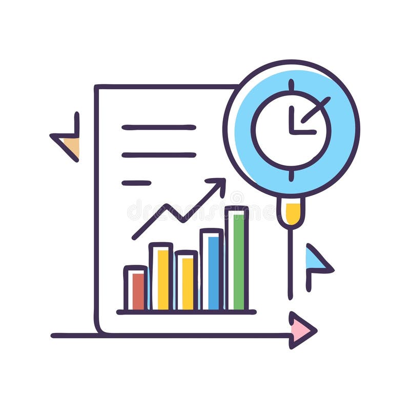 Business Performance Analytics with Timeline and Increasing Graph Stock ...
