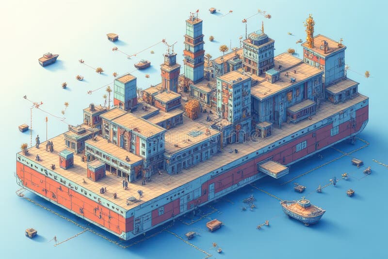 Top Down Analysis Flow Visualization Stock Illustration - Illustration ...