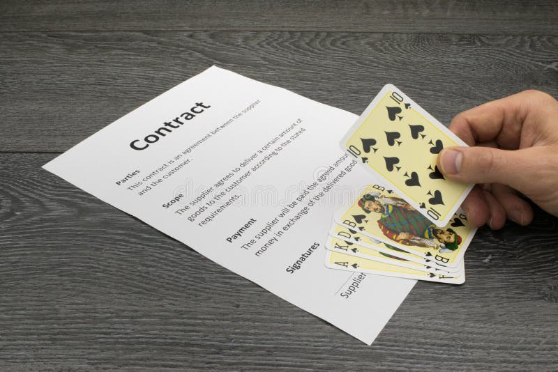 Conceptual Illustration of Winning or Getting the Contract Stock Image ...