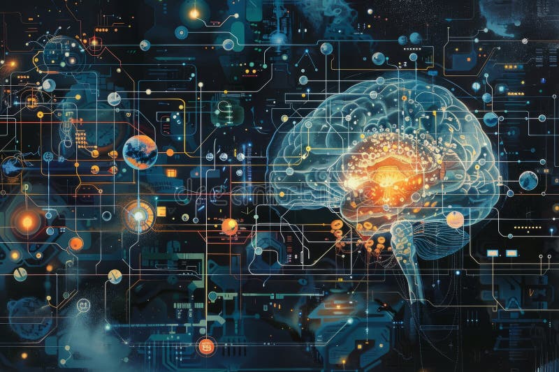 Conceptual Illustrations of Scientific Concepts on a Wall Backdrop ...