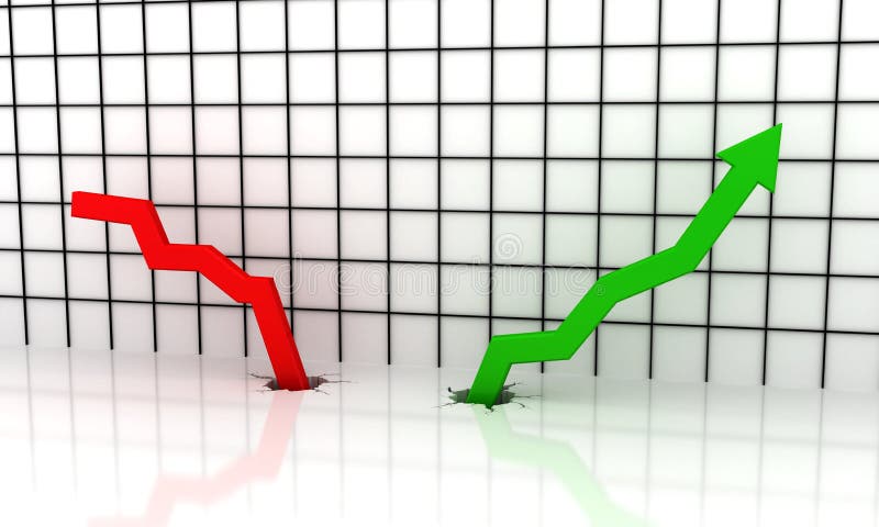 Conceptual Image, Arrow Rise Stock Illustration - Illustration of ...