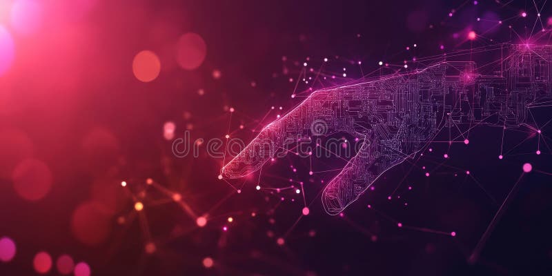 Conceptual Image of Artificial Intelligence, a Futuristic Tech Hand ...