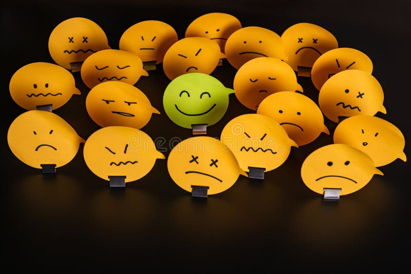 Conceptual Image for a Be Different or Be Happy Concept Using Sticky ...