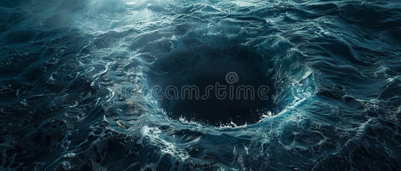 Conceptual Image of a Bottomless Pit, Symbolizing Hopelessness, Stark ...