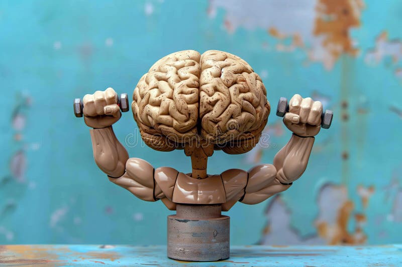 Conceptual Image of Brain Power: Physical and Mental Strength Stock ...