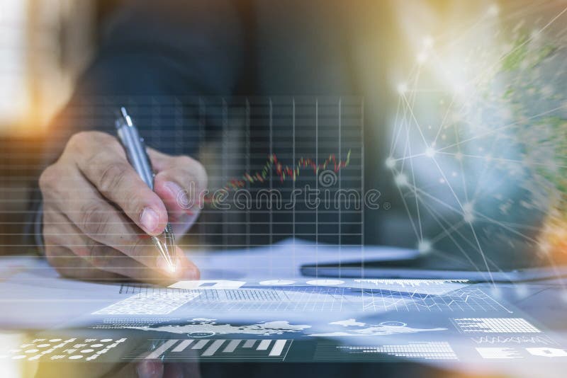 Conceptual Image of Business Man with Social Connection , Online ...