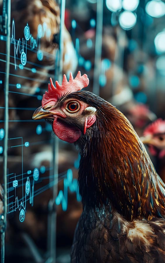 A Conceptual Image of Chicken in a Market Setting, with Floating Graphs ...