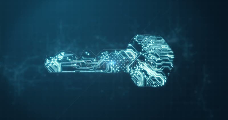 Conceptual Image of Circuit Connection Key Stock Illustration ...