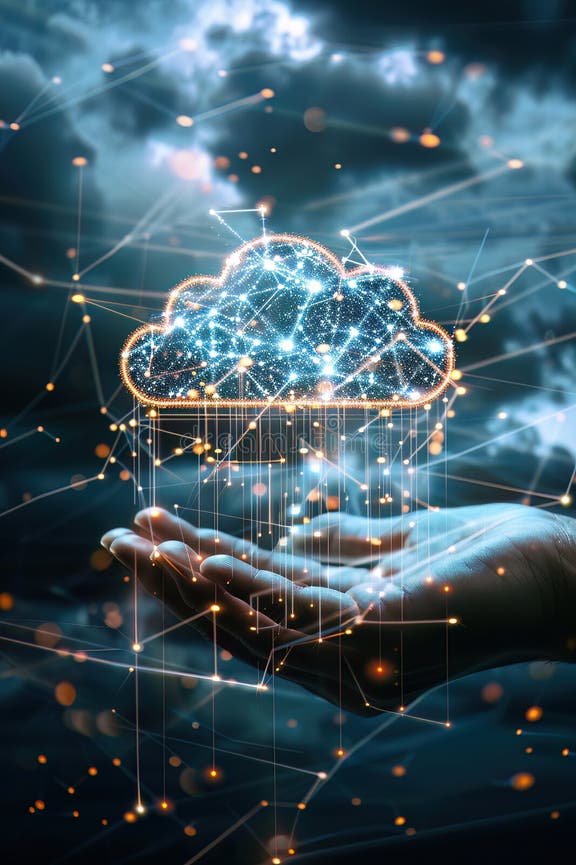 A Conceptual Image of Data Being Transferred through a Cloud ...