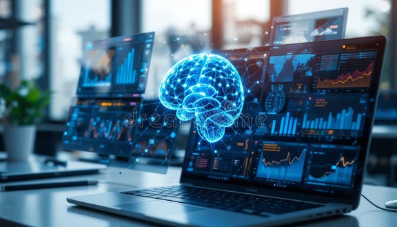 A Conceptual Image Depicting Artificial Intelligence Analyzing Big Data ...