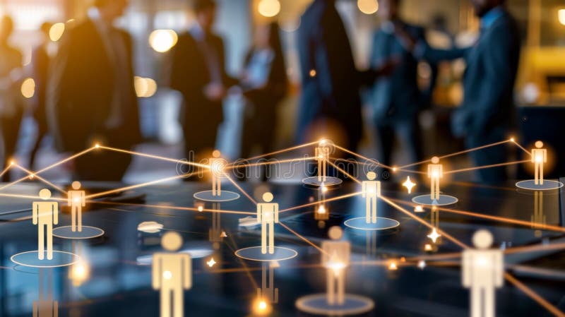Networking and Connections in Business Environment, Generative AI Stock ...