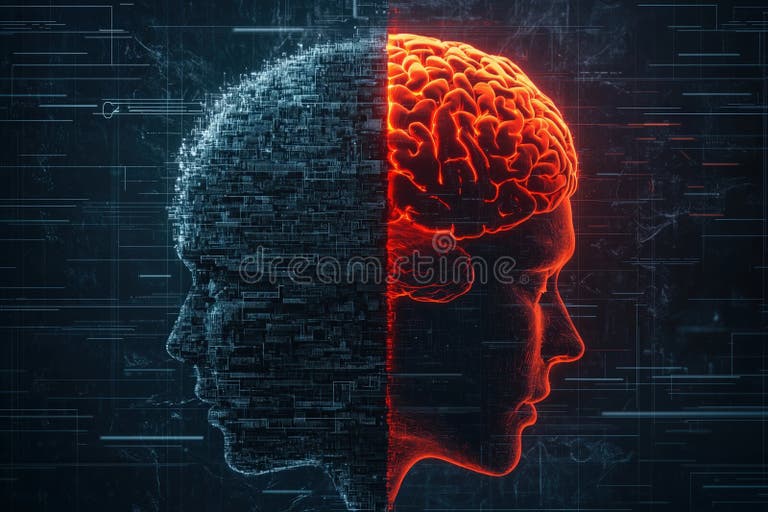 Conceptual Image Depicting the Dichotomy between Artificial ...