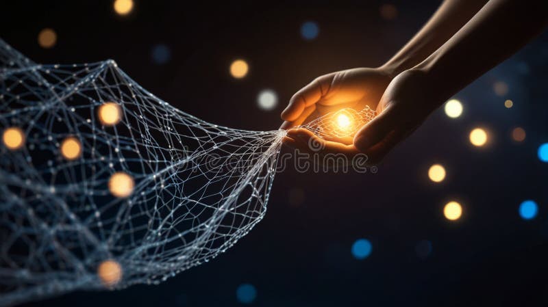 Innovative Business Concept with Light and Network Imagery Stock ...