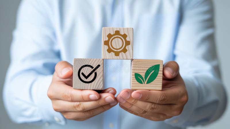 Sustainable Development Goals Concept with Wooden Blocks in Hand ...