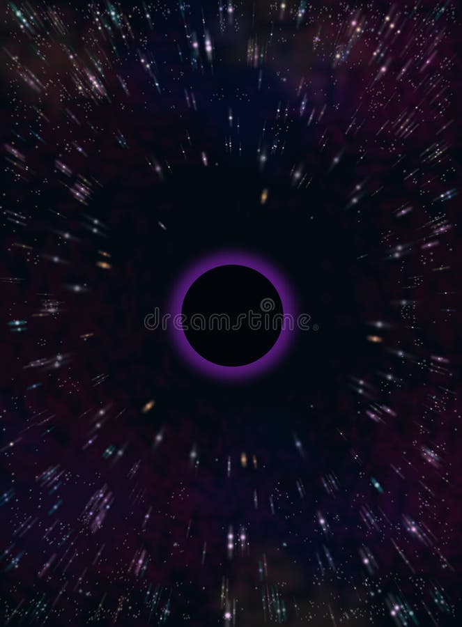 Distortion of Space Close To Black Hole Stock Image - Image of ...