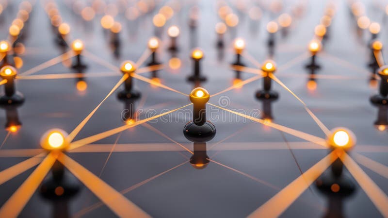 Conceptual Image of Distribution Network Illustrating Interconnected ...