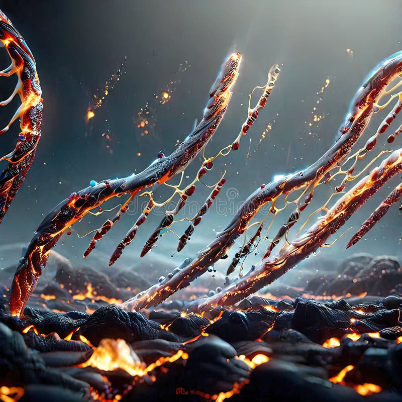 Conceptual Image of DNA Structure with Molecules, Illustrating Genetic ...