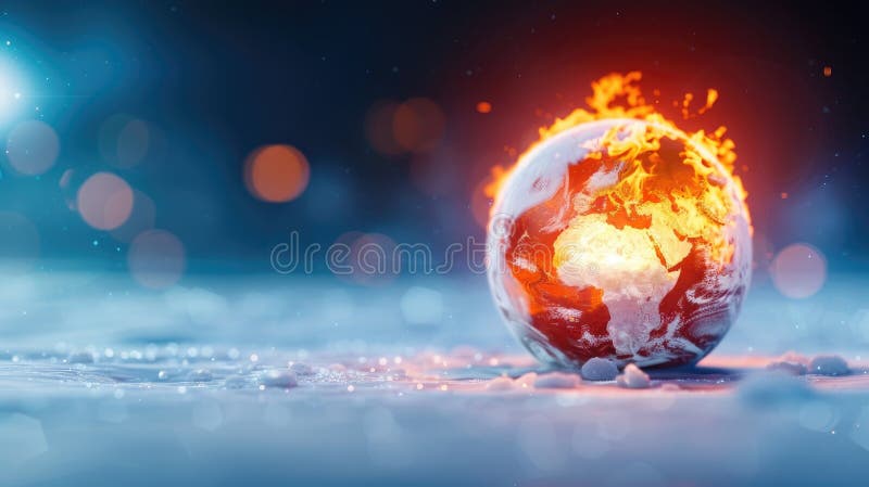 Earth is Half Blue and Half Gray from Emissions and Pollution Stock ...