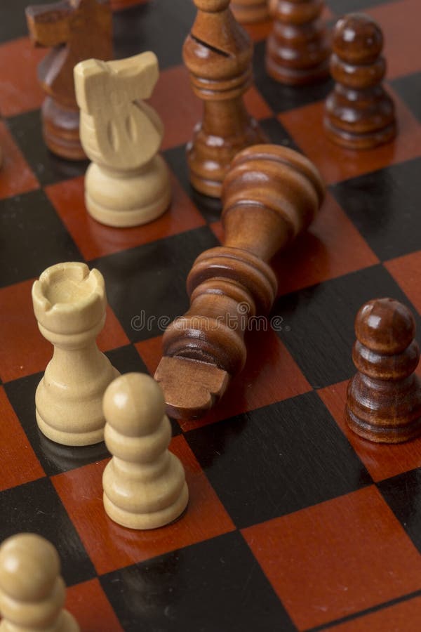 Conceptual Image: Fallen King on the Chessboard Stock Image - Image of ...