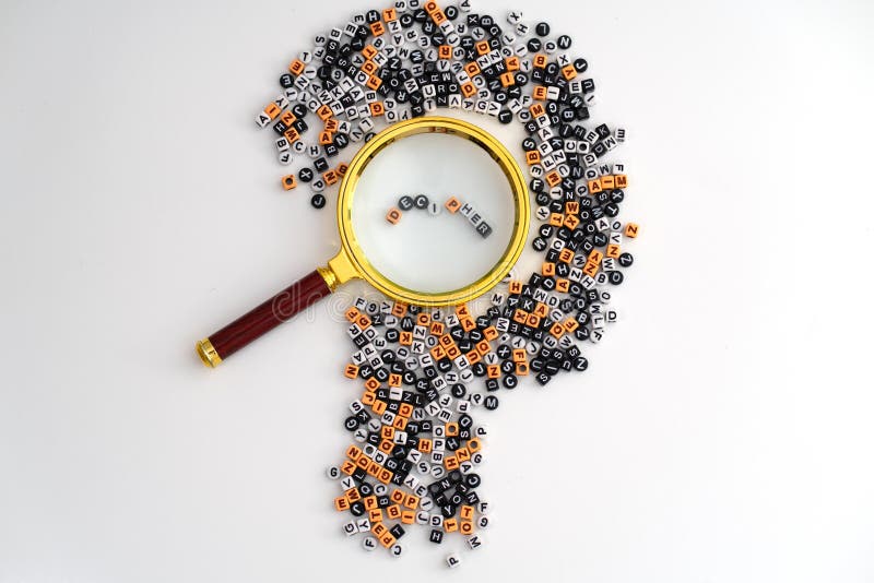 Deciphering the Unknown: a Search for Meaning Stock Image - Image of ...