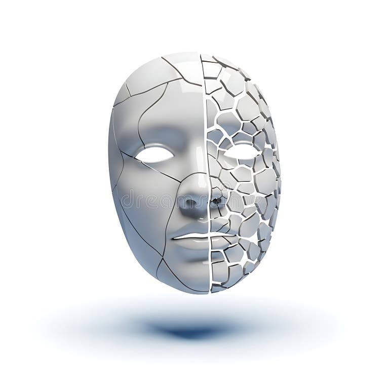 Broken Mask: Identity and Fragmentation Stock Illustration ...
