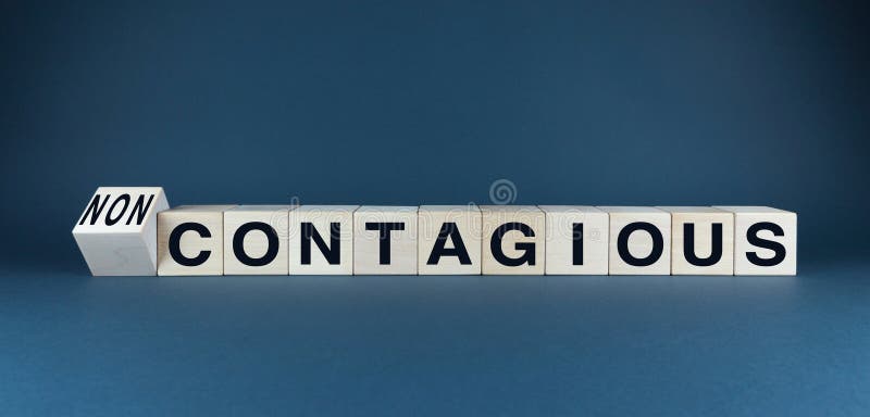 A Conceptual Image Featuring Wooden Blocks Spelling CONTAGIOUS and NON ...