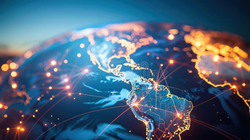 Conceptual Image of Global Distribution Illustrating Worldwide Stock ...