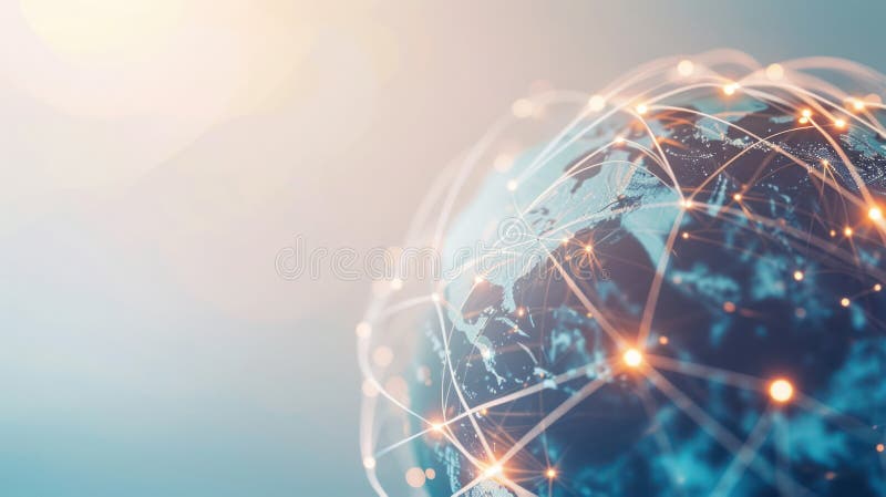Conceptual Image of a Globe with Network Connections Symbolizing Stock ...