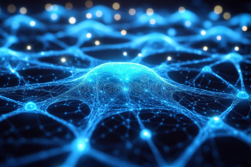 A Conceptual Image of a Glowing Blue World Map, Highlighting Global ...