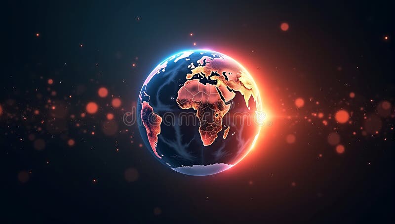 A Glowing Globe, with Light Beams Radiating from it, Symbolizing the ...