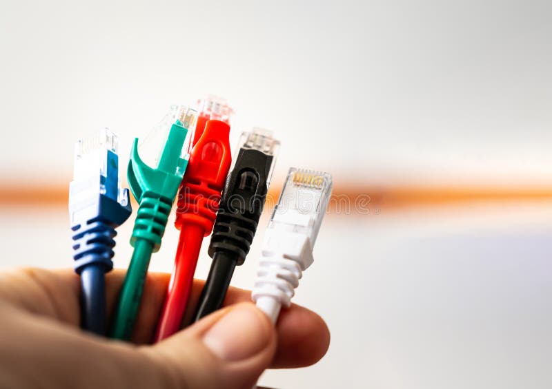 Conceptual Image: a Group of Ethernet Network Cable Stock Image - Image ...