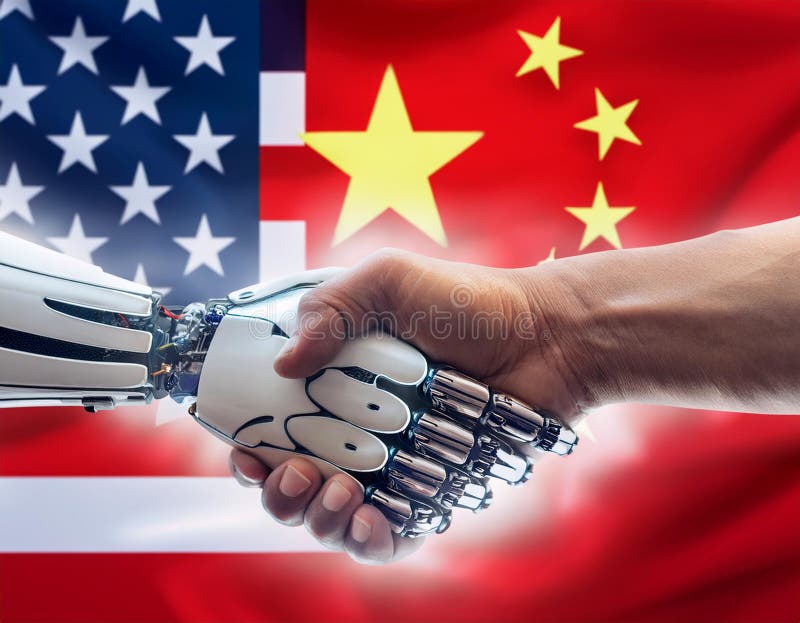 A Conceptual Image of a Handshake Blending a Human Hand and Robotic ...