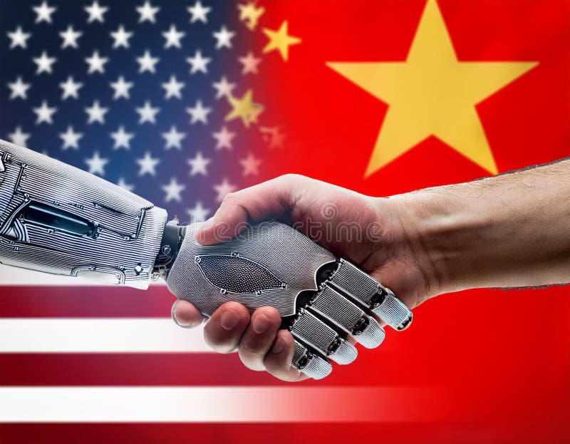 A Conceptual Image of a Handshake Blending a Human Hand and Robotic ...