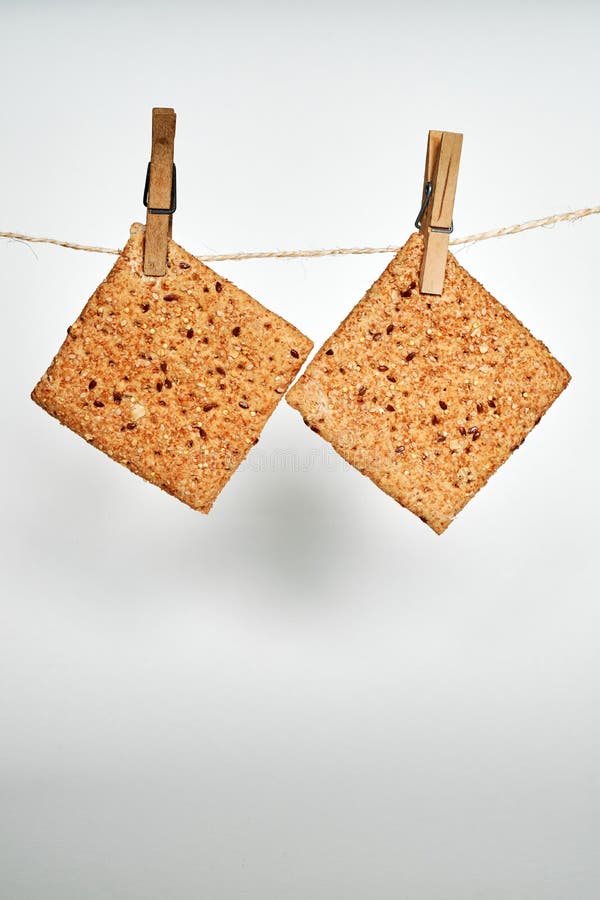 Conceptual Image of Hanging Sandwich Bread Stock Photo - Image of ...
