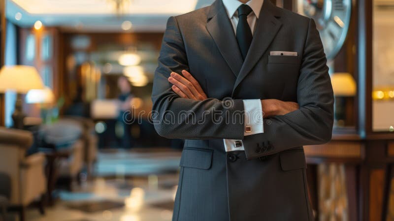 Conceptual Image of a Hotel Worker Representing Dedication Stock ...
