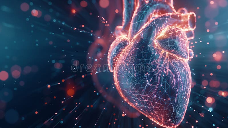 Conceptual Image of Human Heart. Healthy Heart Stock Illustration ...