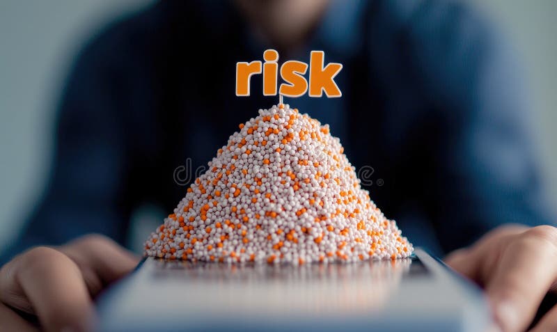 A Conceptual Image Illustrating the Idea of Risk, Represented by a Pile ...