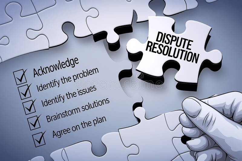 Conceptual Image Illustrating the Process of Dispute Resolution and ...