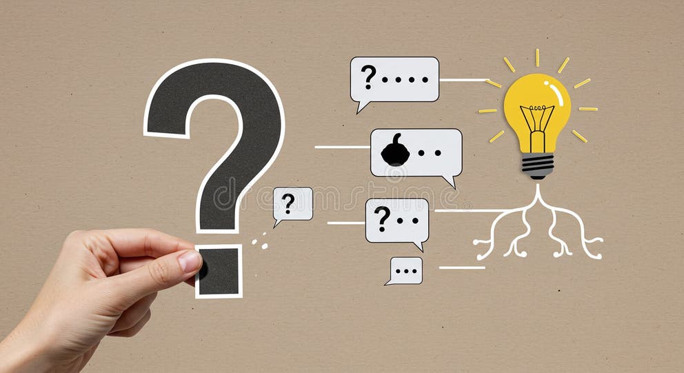 Question Mark, Communication, and Idea Generation Stock Illustration - Illustration of ...