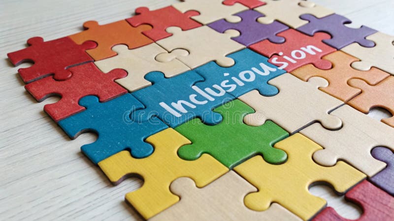 Diversity Concept Represented by Colorful Puzzle Pieces. Generative AI ...