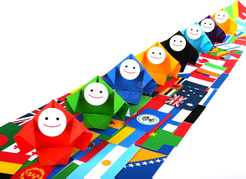 Conceptual Image of International Relations Stock Image - Image of flag ...