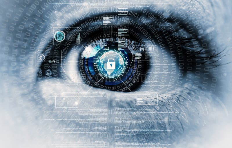Internet eye on security stock photo. Image of hack - 125486054