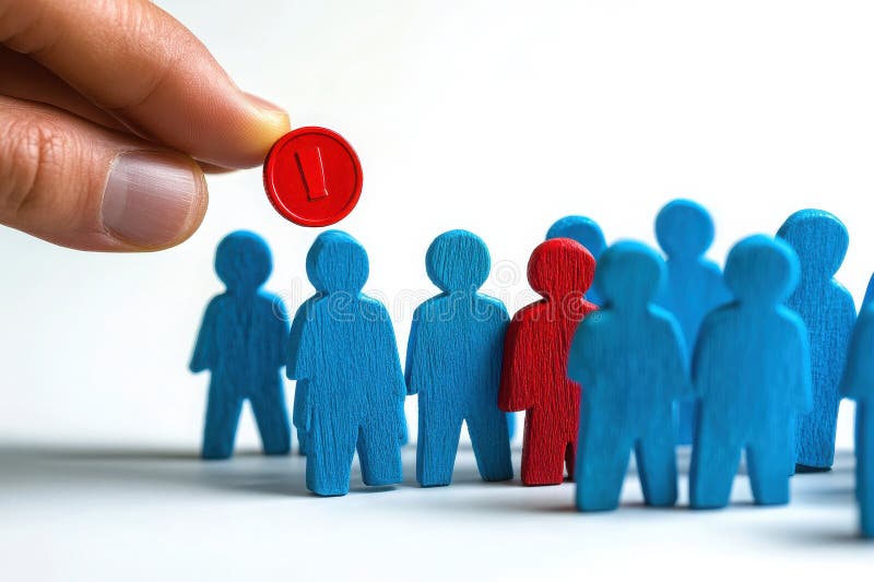 A Conceptual Image of Leadership and Teamwork Featuring Blue Figures ...