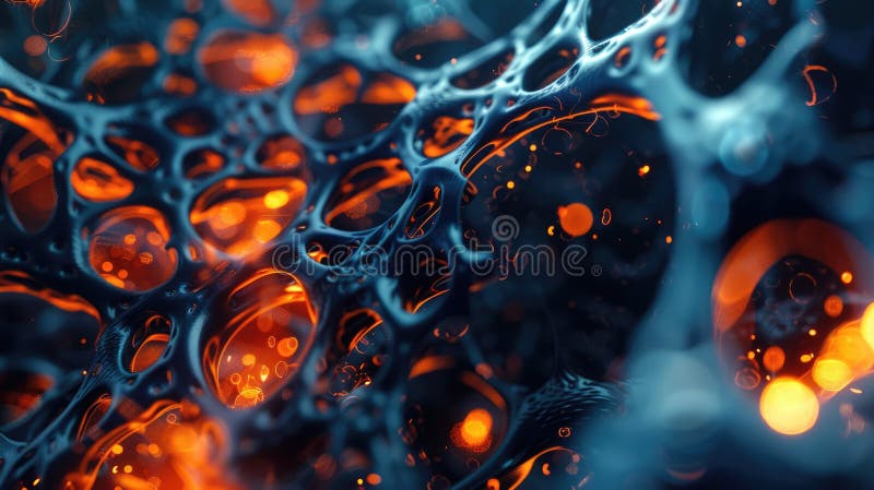 Create a Visualization of a Neural Network in Artificial Intelligence Using Glowing Elements ...