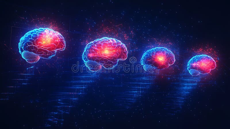 Conceptual Image Neurodevelopment Stages Showing Stock Image - Image of ...