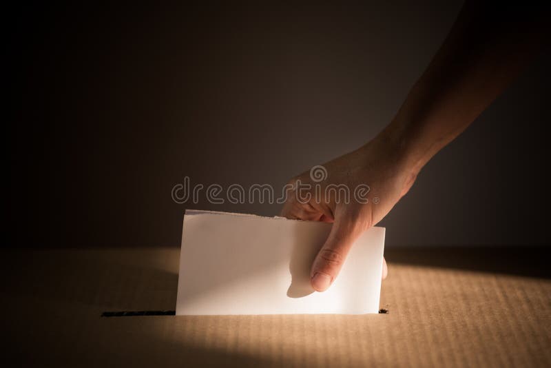 Conceptual Image of a Person Voting during Elections Stock Photo ...