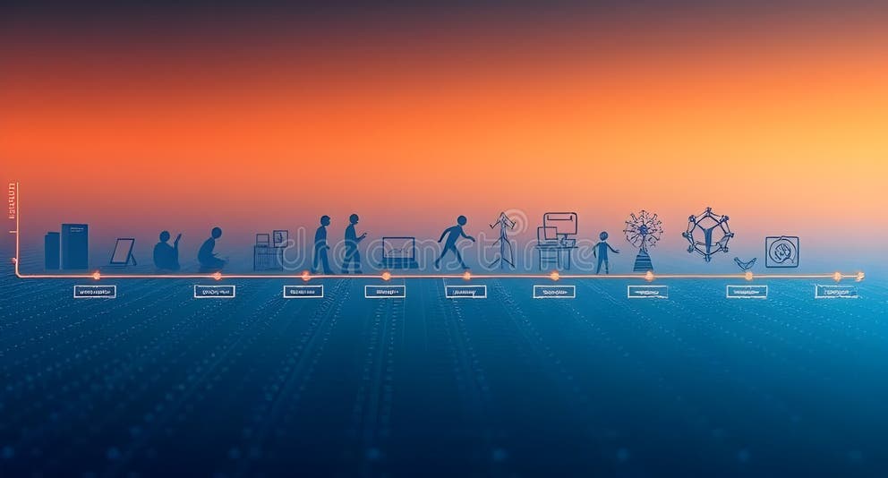 AI-Generated AI Evolution Timeline – Milestones of Intelligence Stock ...