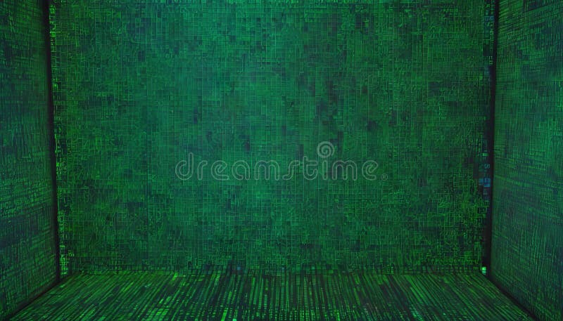 Digital Data Room in Green stock photo. Image of reality - 313692874