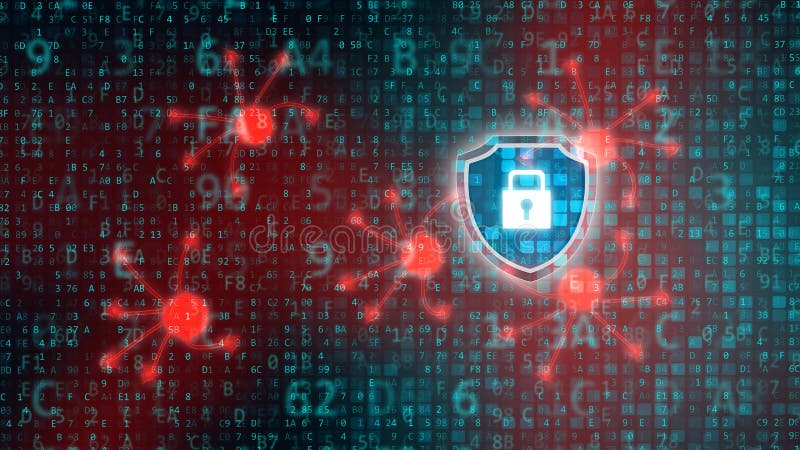 Internet Virus stock illustration. Illustration of blue - 222228367