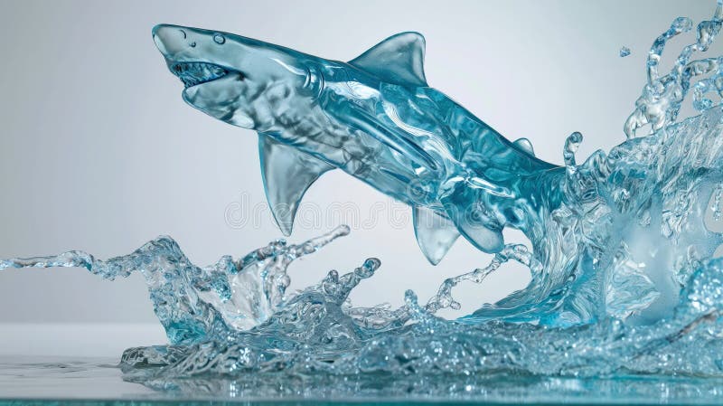 Crystal Shark Emergence stock photo. Image of natureinspired - 312760654